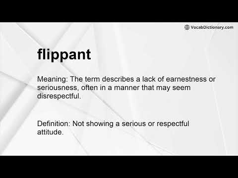 flippant Meaning