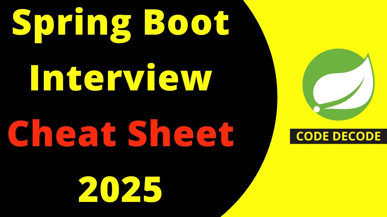 Spring Boot cheat sheet before Interview | Spring Boot Interview Questions & Answers | Code Decode