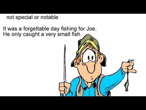 forgettable meaning | Vocabulary for Kids | Children's Dictionary | Learn English Vocabulary