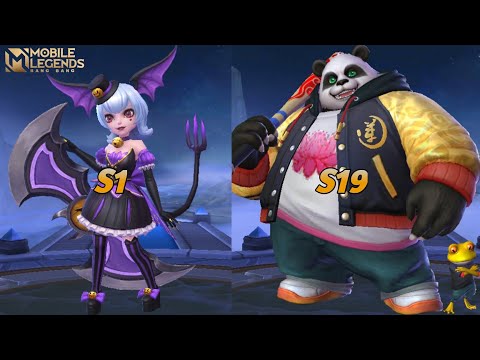 EVOLUTION OF ALL SEASONAL SKINS FROM 2016-2021 SEASON 1 - SEASON 19 MOBILE LEGENDS BANG BANG