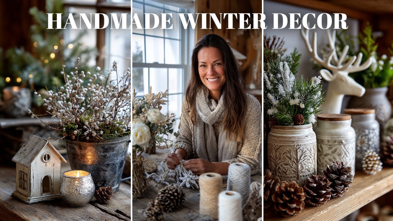 🪵 Classic Rustic Winter Decor with Handmade Accents