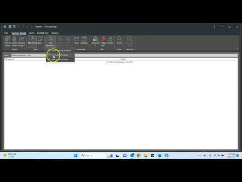 Outlook: Create a Contact Group