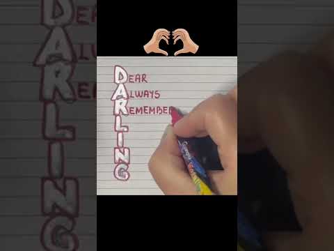 DARLING #meaning #darling #handwriting