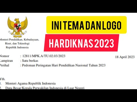 Ini Tema dan Logo HARDIKNAS 2023 // Hari Pendidikan Nasional 2023