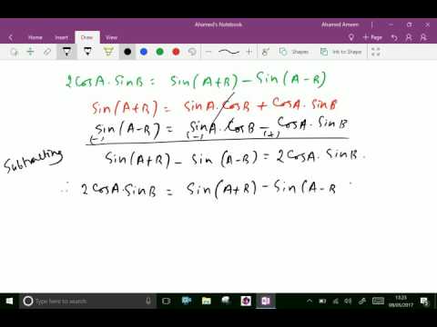 Trigonometry : - ( Product formulae of 2SinA.CosB, 2CosA.SinB , 2CosA.CosB , 2SinA.SinB ) --39