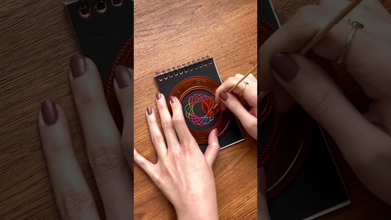 Colourful Spirograph Drawing: Easy Spirograph Design #spirograph #drawing #art