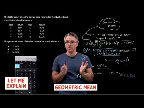 Geometric mean (for the @CFA Level 1 exam)