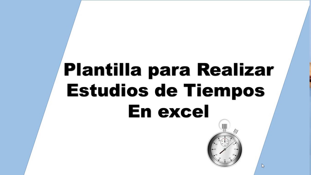 Plantilla para estudio de tiempos gratis