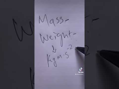 The difference between mass and weight