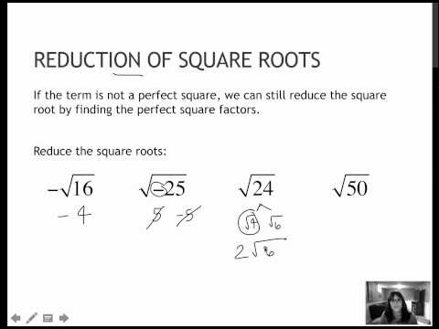 88 Definition and Reduction of Square Roots (6.1)