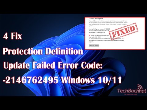 How to Fix Protection Definition Update Failed Error Code: -2146762495 Windows 10/11 [Tutorial]