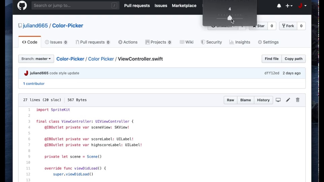 GitHub Tab Size Demo