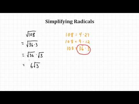 Simplifying Radicals