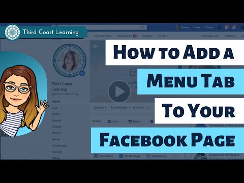 How to add a MENU to your Facebook Business Page