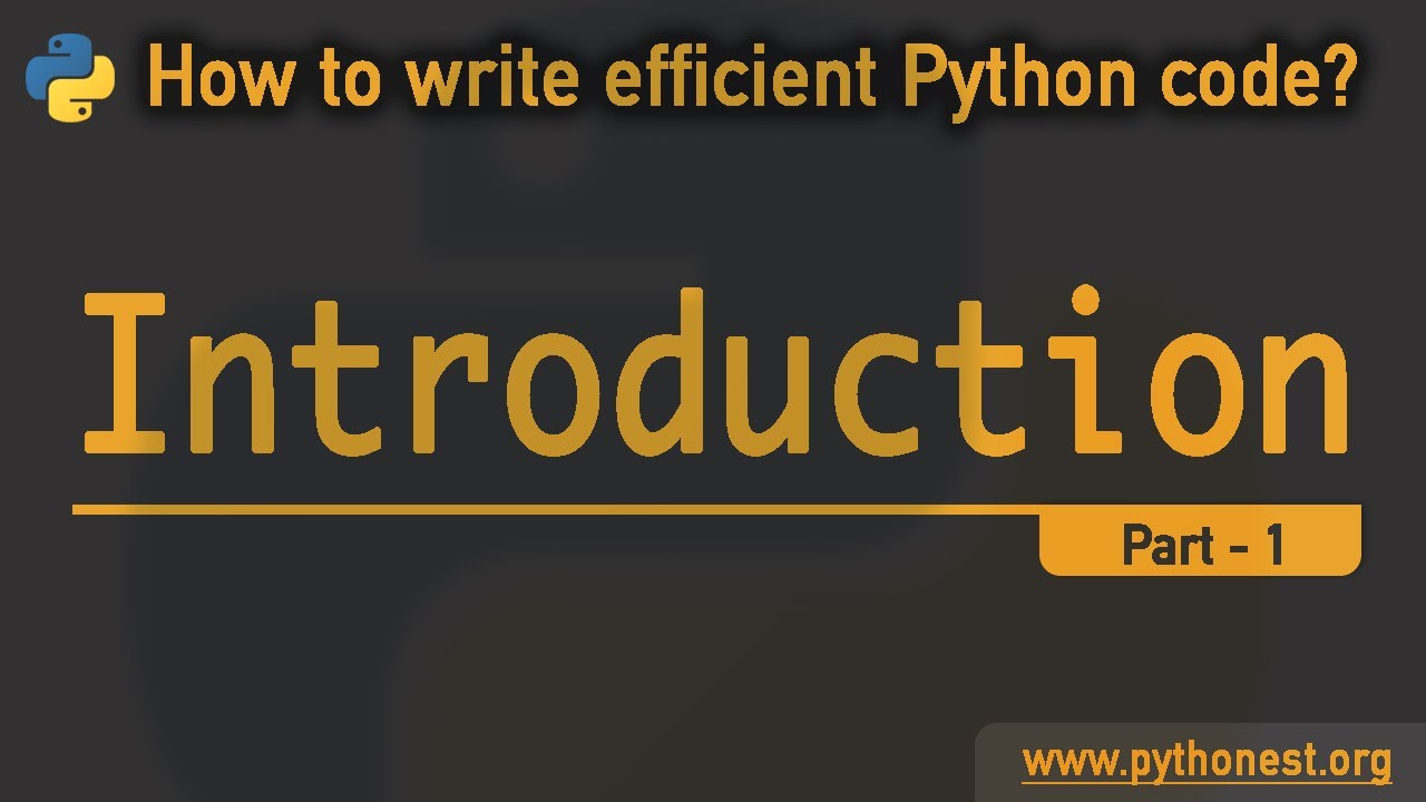 Python code optimization - Introduction |