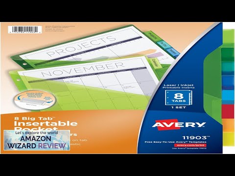 Avery Dividers for 3 Ring Binders 8 Tab Binder Dividers Plastic Binder Review