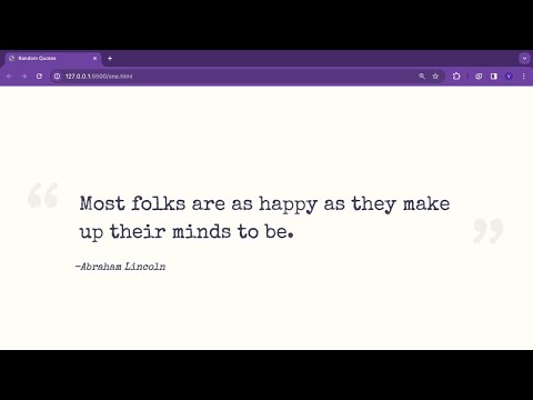 Random Quotes Generator in Javascript | Fetch Api Project for Beginners