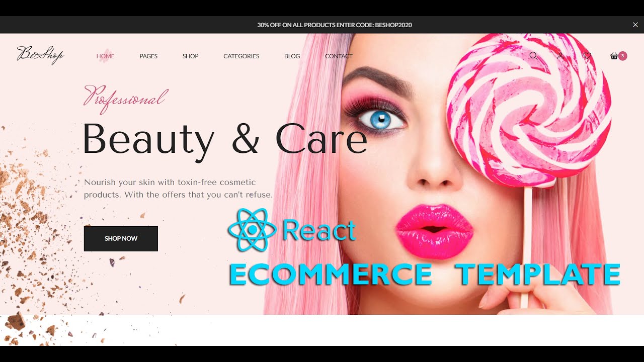Reactjs Ecommerce template || best react template #reactjs #templates #reacttutorial #education