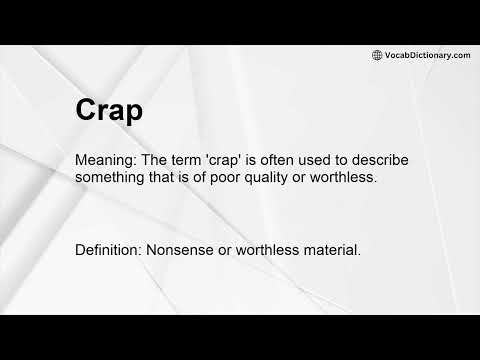 Crap Meaning