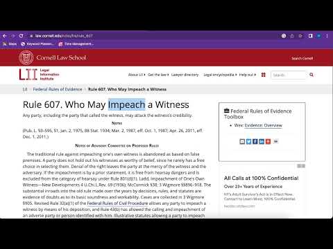 What is Federal Rules of Evidence Rule 607?