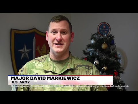 HOLIDAY GREETINGS 2023. Major Davis Markiewicz U.S. Army