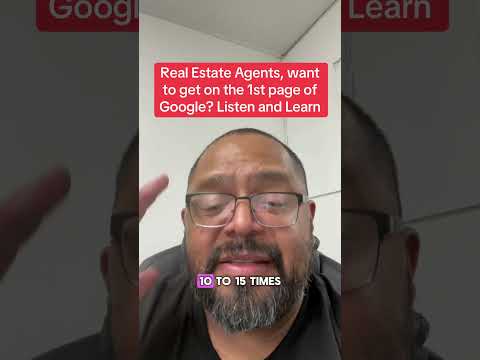 Real Estate Agents, want your website on the 1st page Of Google in 2025? Listen and Learn….