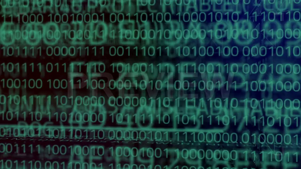 Binary Codes Background Stock Motion Graphics