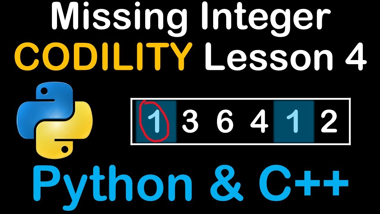 Missing Positive Integer in array | Python and C++ | Codility Solutions Lesson 4