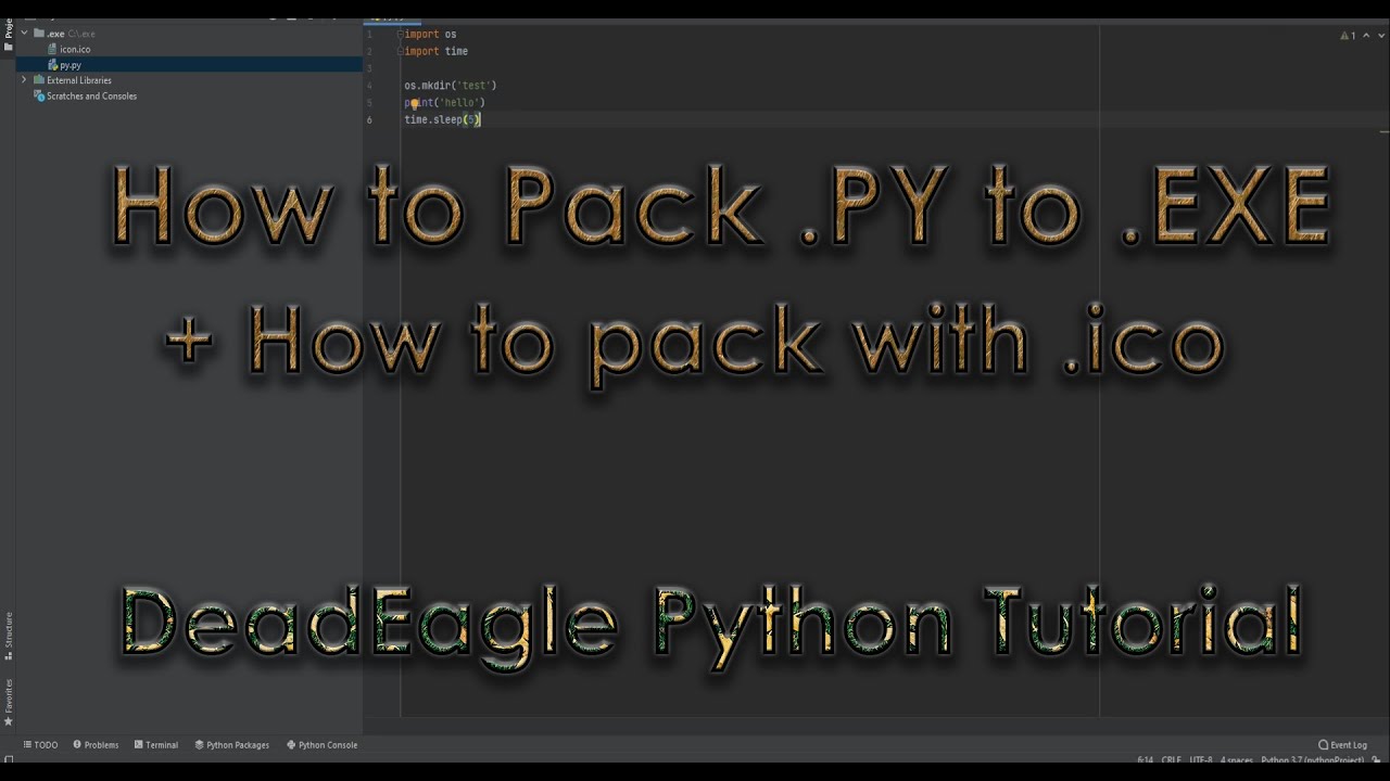 How To pack your Python script as .exe | Python Tutorial