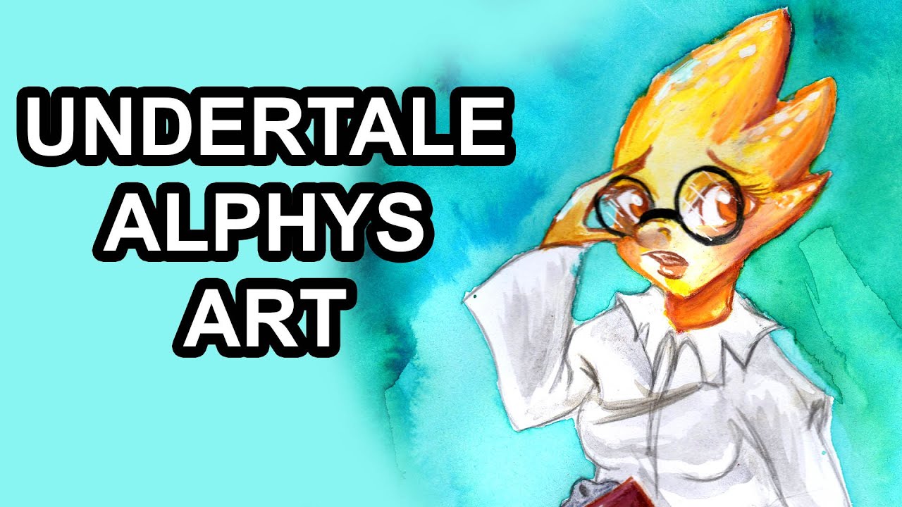 UNDERTALE FAN ART: Alphys - Watercolour Illustration