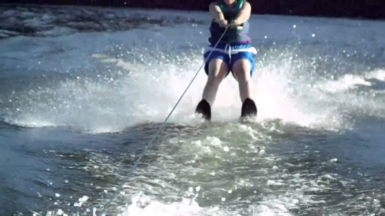Amy water skiing