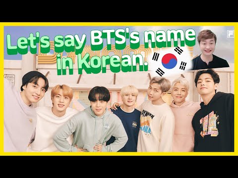 Learn BTS member real name with Korean teacher