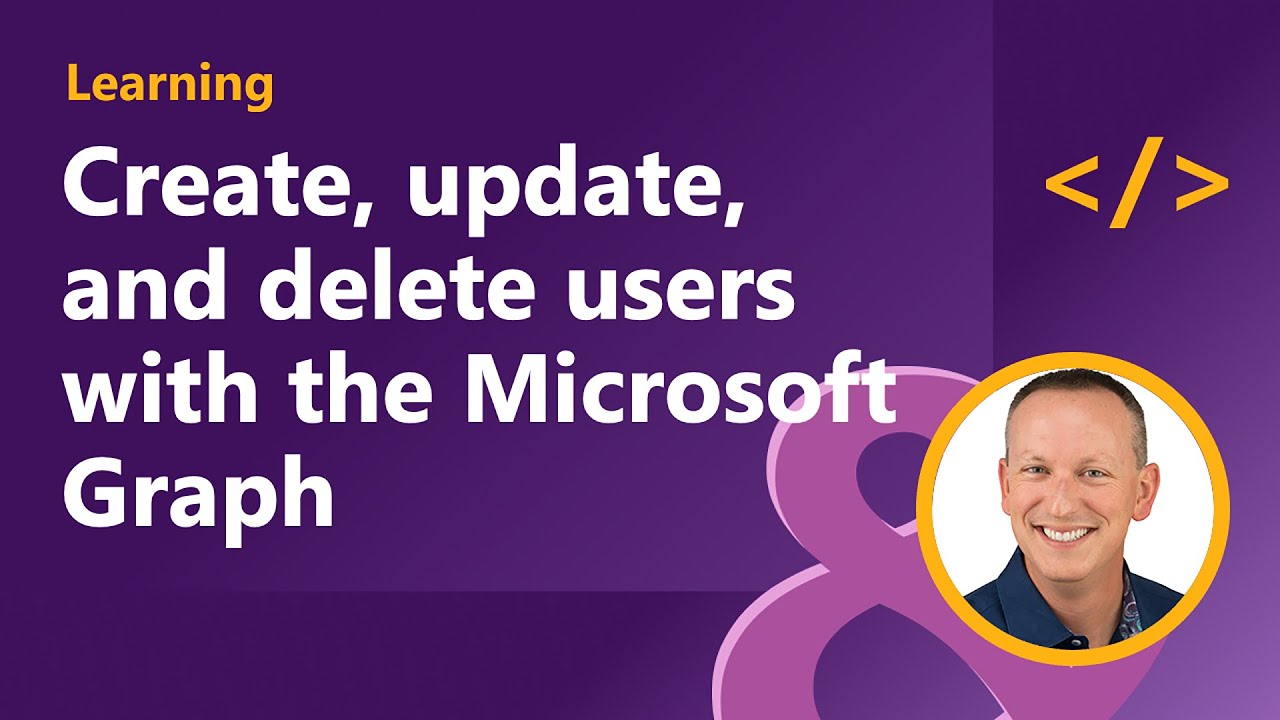 Create, update, and delete users with Microsoft Graph