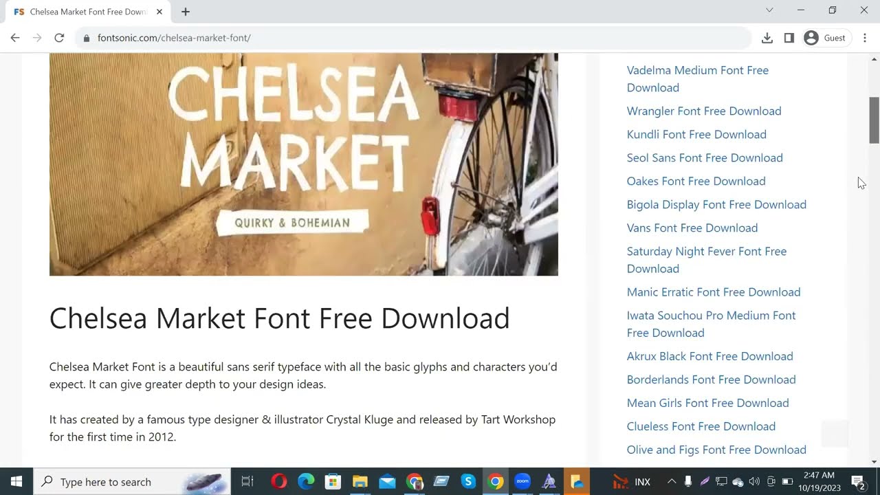How to Download and install Chelsea Market Font Free Download #viral #trending