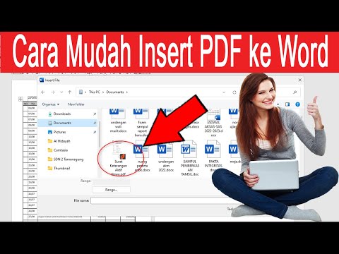 cara memasukkan file pdf ke word 2007, 2010, 2013, 2016, dan 2016