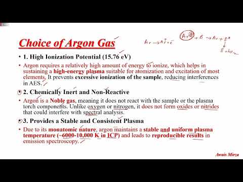 L21: Choice of Argon as carrier gas in Inductively Coupled Plasma - Analytical Spectroscopy