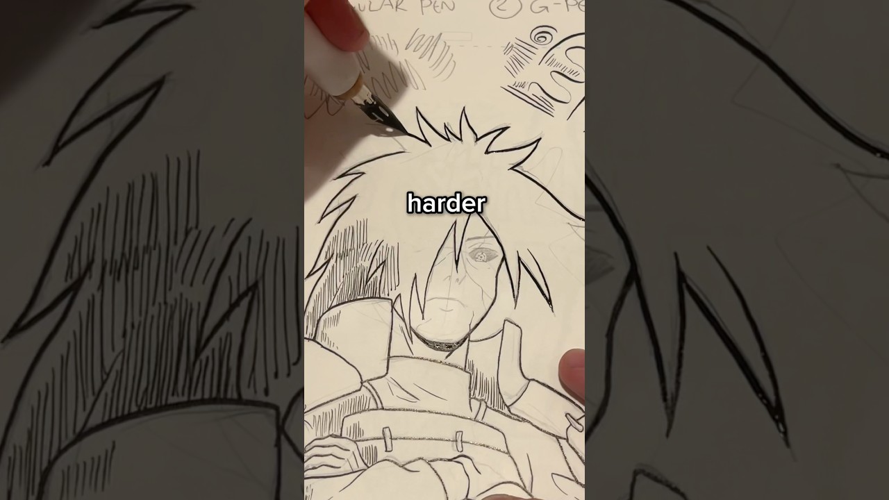 Drawing with a MANGA PEN!! 👀🎨 #artchallenge