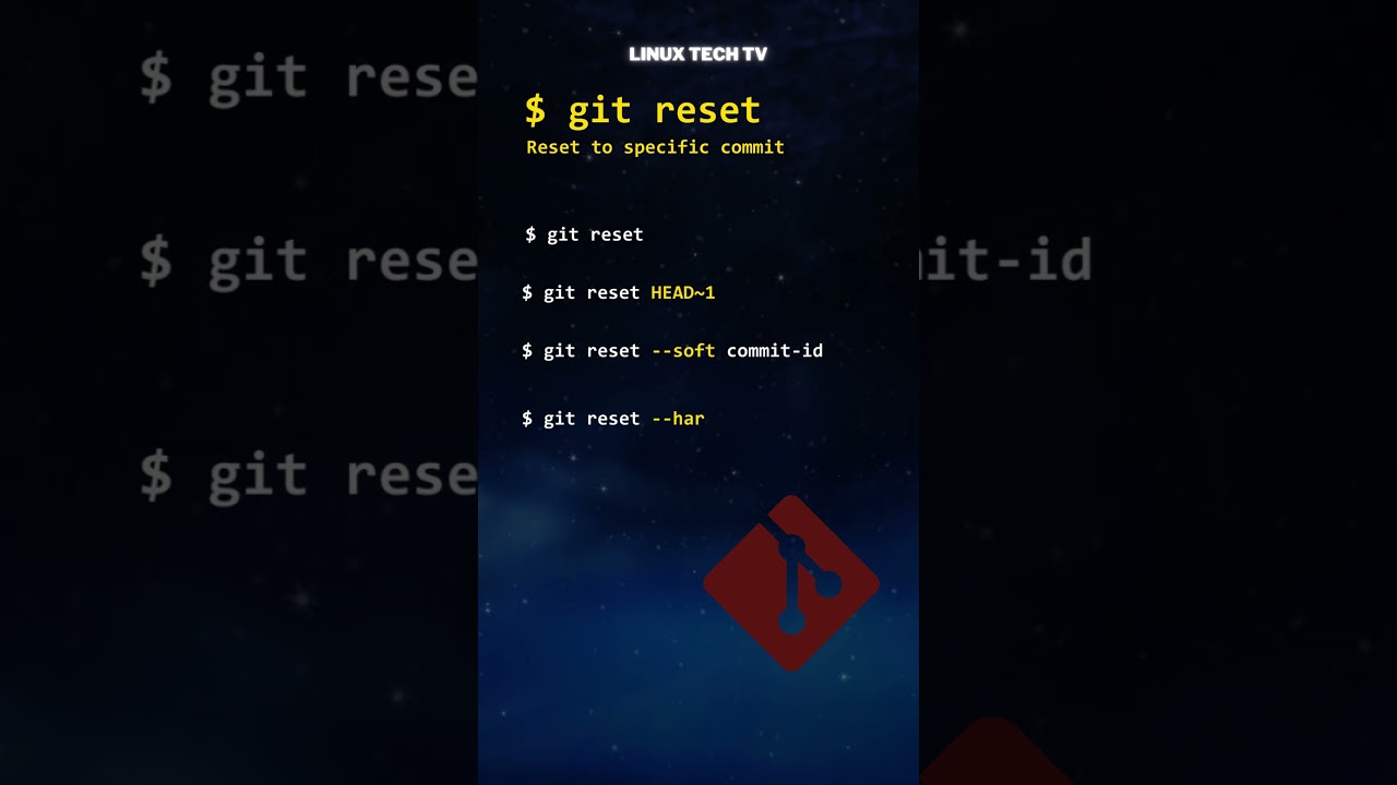 10. 👨‍🎓🔥 master git commands | git reset @LinuxTechTV pro Git