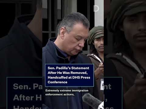 Sen. Alex Padilla Statement After Being Handcuffed