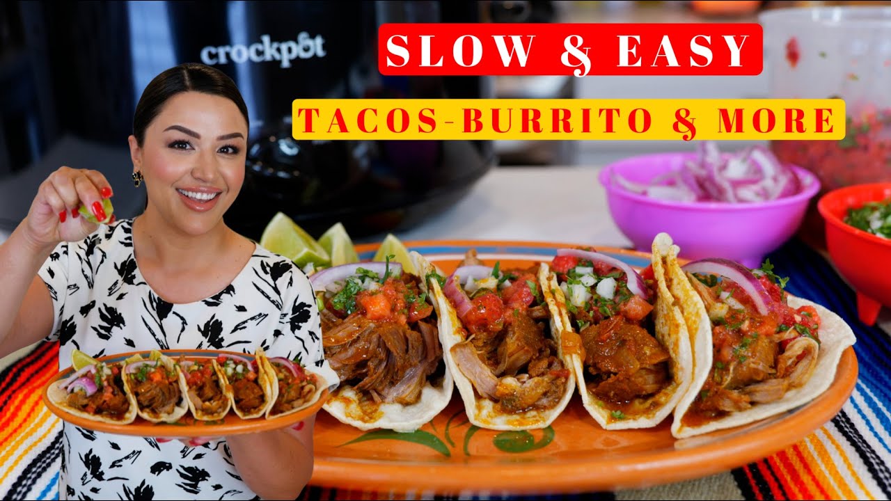 How to make EASY CROCK POT Mexican shredded PORK Recipe | Cochinita PIBIL Tacos