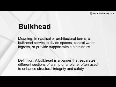 Bulkhead Meaning