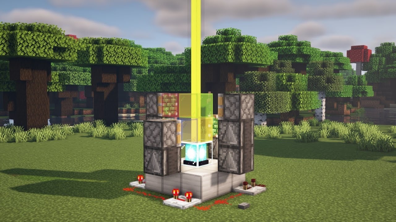 How to make a COLOUR CHANGING BEACON in Minecraft | #shorts