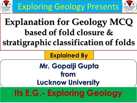 Geology MCQ with Explanation based on folds| Types of folds| stratigraphic classification of folds
