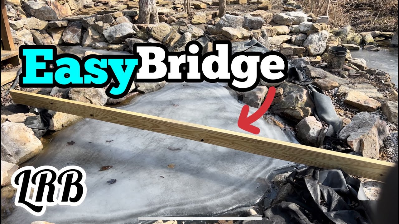 Easy Pond Bridge Build Using Pallets