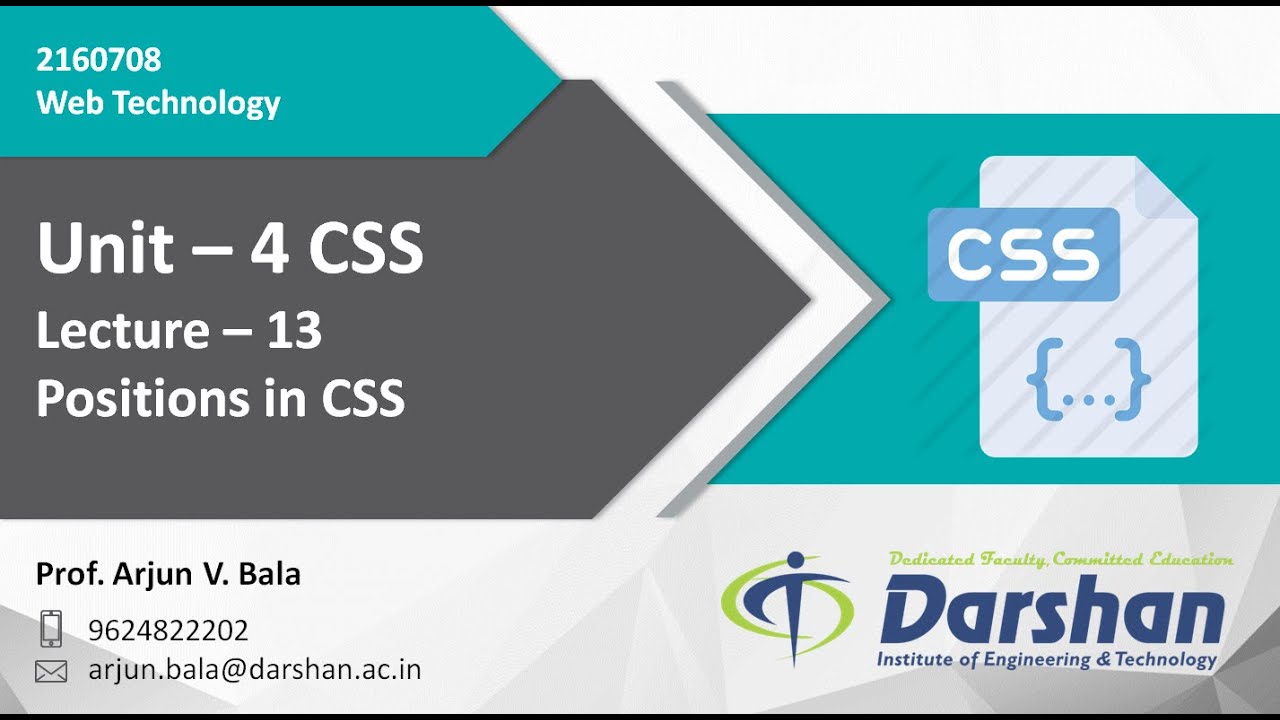 Unit 4: Position in CSS