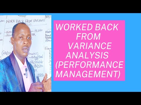 Variance Analysis (Performance Management ) CIMA , CPA, CFA, ICAEW, ACCA, ICAEW , ICAN : Accounting