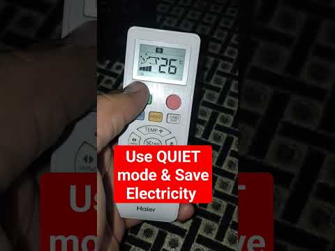 Use Quiet Mode to Save Electricity Haier AC #shorts #shortvideo #viral