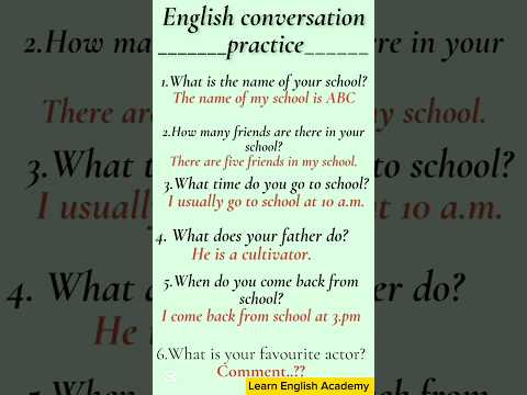 What is the name of your school #learnenglishonline #englishquestionsanswers #short #englishanswer