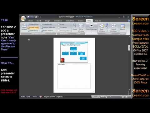 ECDL Mock Exam Course: Presentation Test Question Video Solution