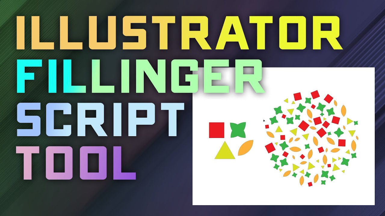 How to Use the Fillinger Script in Illustrator CC to Fill a Large Objects with Random Little Objects